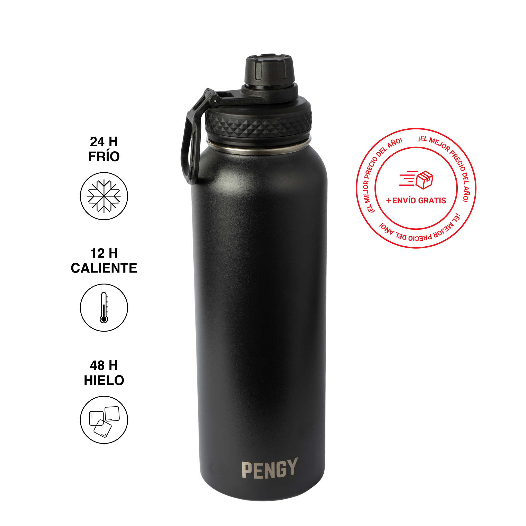PENGY - Botellas térmicas que mantienen el agua fría más de 24 horas.